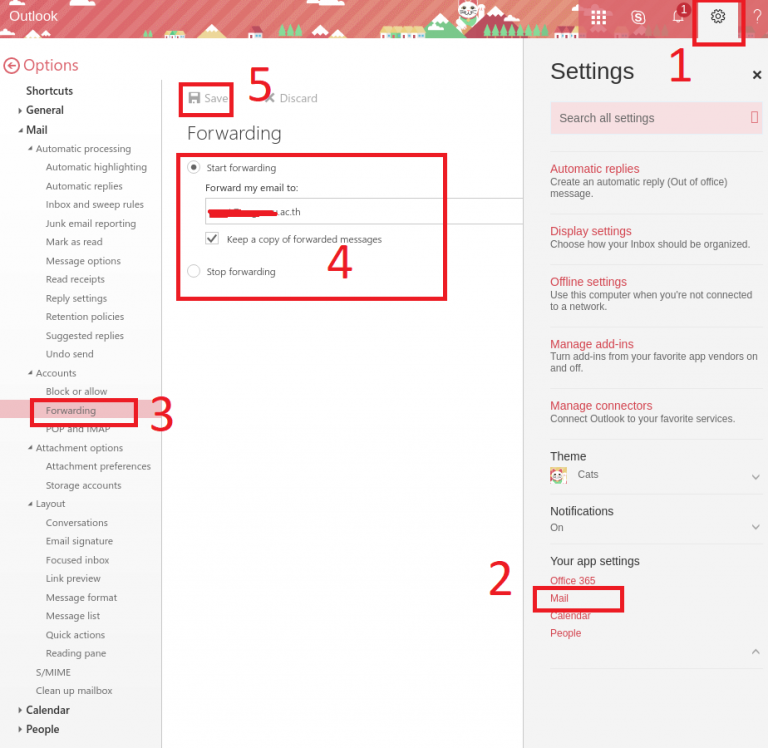 วิธีการตั้งค่าส่งต่ออีเมลสำหรับ CMU Mail (@cmu.ac.th) – Registration ...